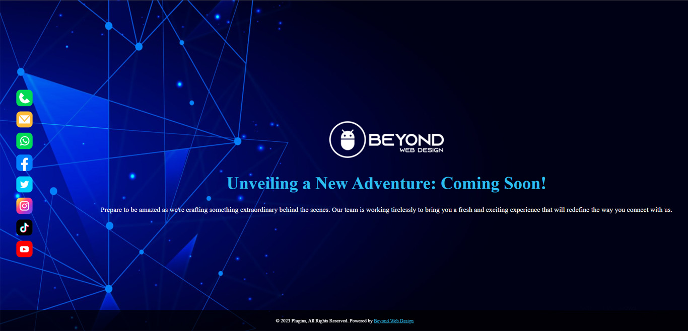 Beyond Coming Soon plugin for WordPress | Beyond Web Design